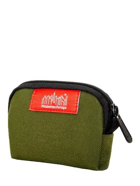 MANHATTAN PORTAGE Compact Coin Purse With Divider - Olive