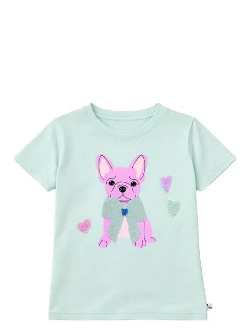 PREPPY GOOSE Frenchie Bow Short Sleeve Tee - Mint