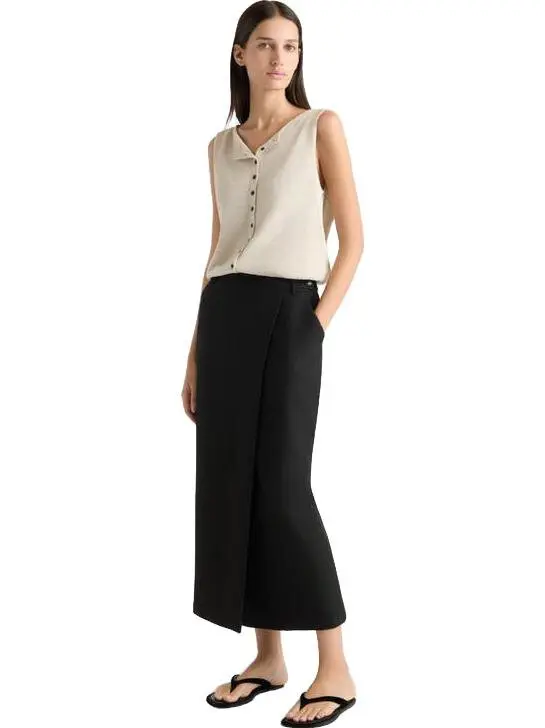 Modern Citizen Wrap Maxi Skirt - Black