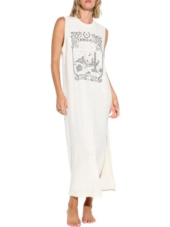 Spiritual Gangster Stargazer Halo Tank Maxi Dress - Vintage White