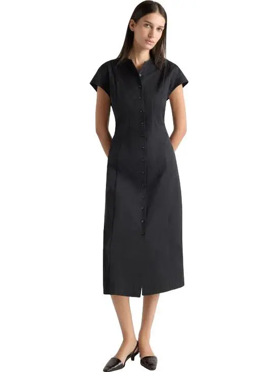Modern Citizen Zarine Sculpted Button Dress - Black