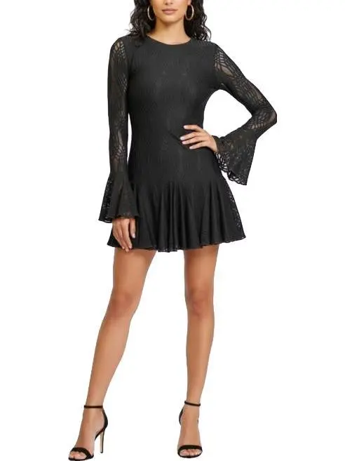 Rachel Rachel Roy Alanna Long Sleeve Mini Dress - Black