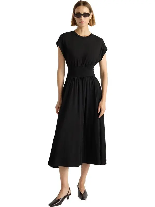Modern Citizen Prima Jersey Midi Dress - Black