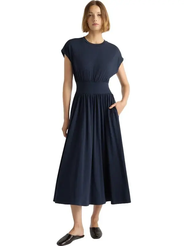 Modern Citizen Prima Jersey Midi Dress - Navy