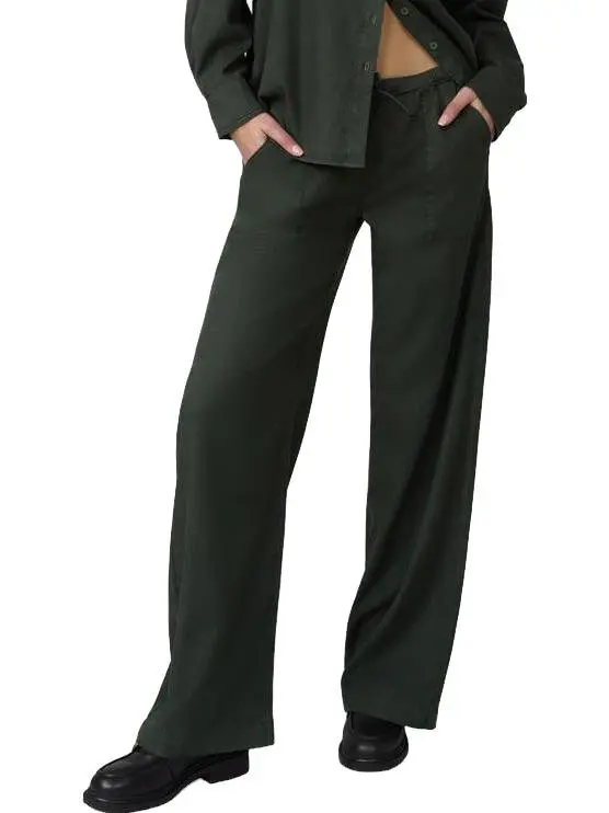 LOLA DENIM Remy Mid Rise Wide Leg Trouser - Command Sage