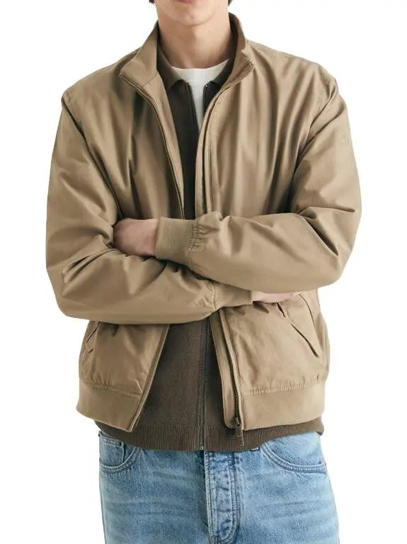 SCALPERS Cooper B High Neck Bomber Jacket - Camel