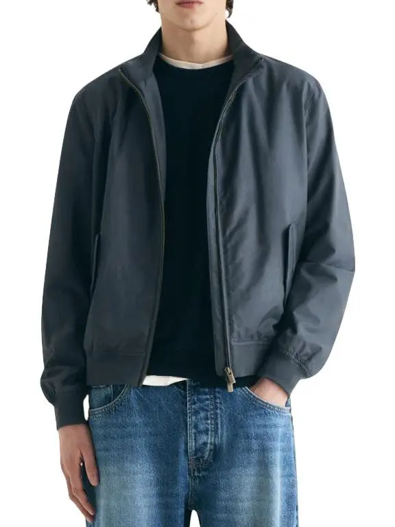 SCALPERS Cooper B High Neck Bomber Jacket - Navy