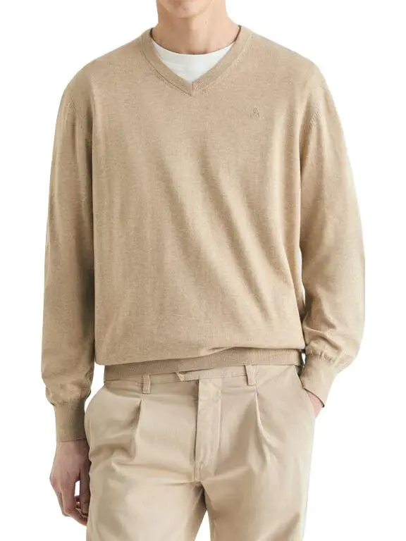 SCALPERS Tone-on-tone Embroidered Supima Sweater - Beige