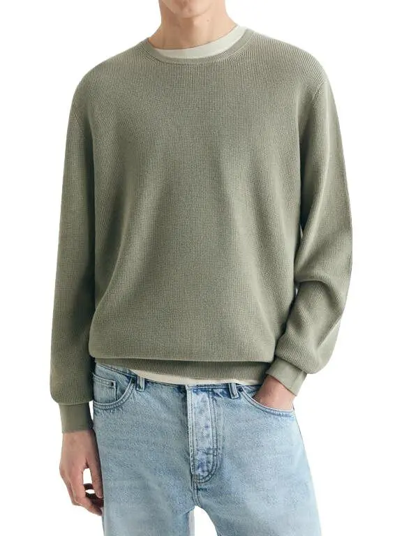 SCALPERS Textured Knit Cotton Sweater - Mint