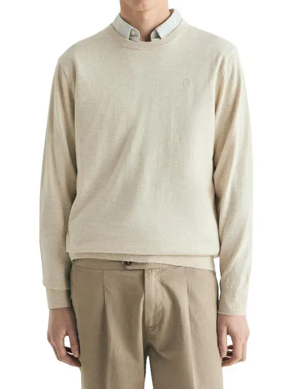 SCALPERS Ribbed Supima Sweater - Cream