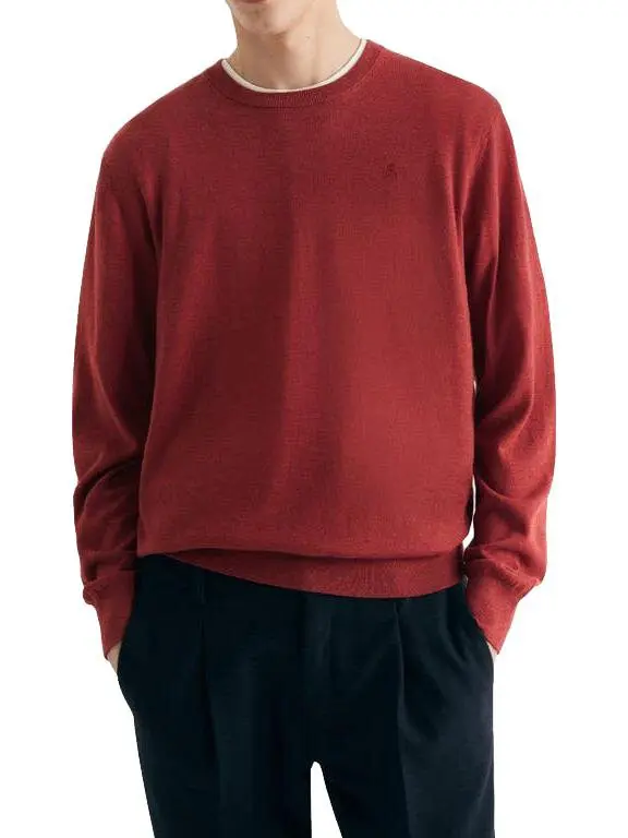 SCALPERS Ribbed Supima Sweater - Red