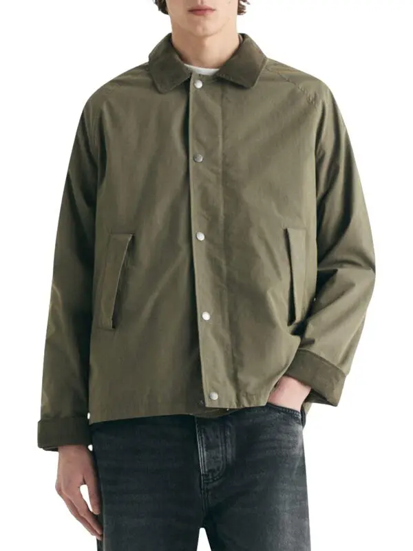SCALPERS Corduroy Collar Jacket - Khaki