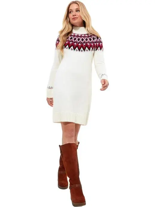 JOE BROWNS Fairisle Sweater Dress - Ivory Fairisle