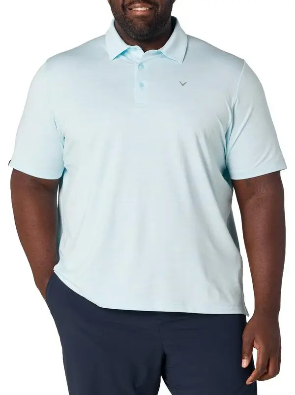 CALLAWAY Big & Tall Heathered Jacquard Polo Shirt - Atomizer Heather