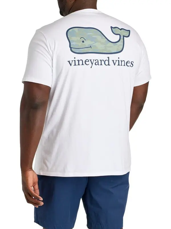 Vineyard Vines Big & Tall Camo Pocket T-shirt - White