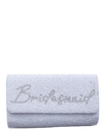 ISLAND TO EAST SIDE Bridesmaid Structured Bag - Silver/white