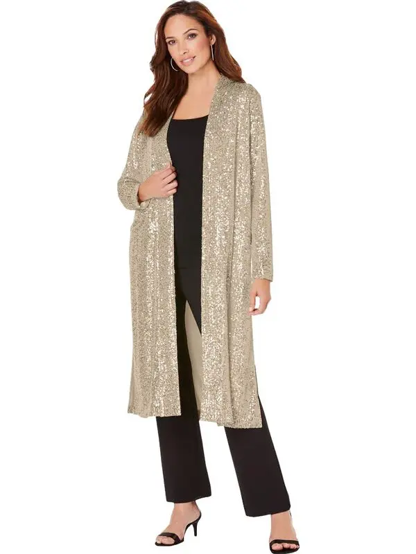 ROAMAN'S Sequin Duster - Sparkling Champagne