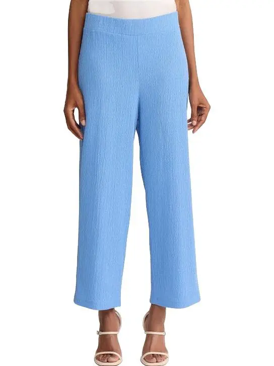 Jones New York Crinkled High-waist Wide Leg Pants - Blue Horizon