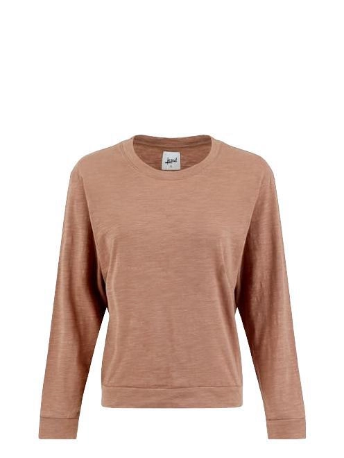 LEZAT Tegan Organic Cotton Long Sleeve Pullover - Cocoa