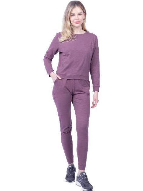 LEZAT Tegan Organic Cotton Long Sleeve Pullover - Cocoa