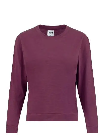 LEZAT Organic Cotton Long Sleeve Pullover - Grape