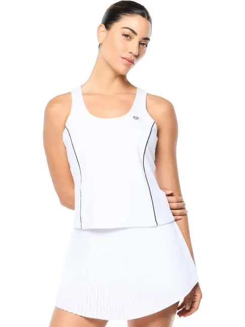 SERGIO TACCHINI Tessa Scoop Neck Tank - Brilliant White