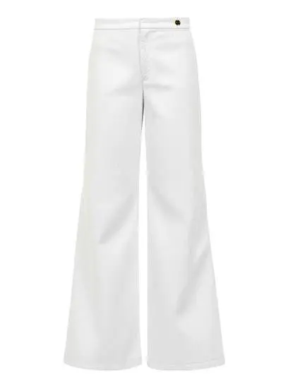 CALLAS MILANO Jane High-waist Flare Leg Trousers - White