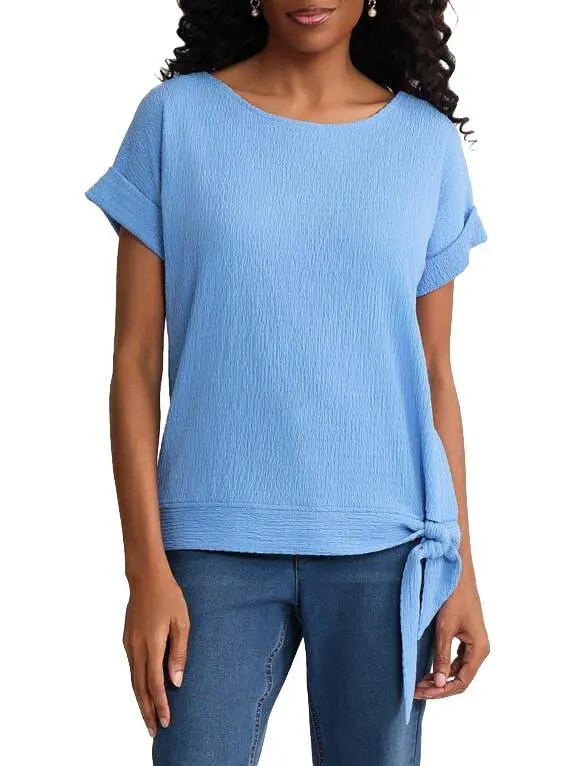 Jones New York Textured Dolman Top - Blue Horizon