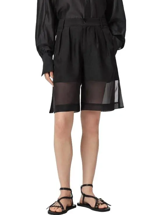ALLSAINTS Banu Sheer Shorts - Black