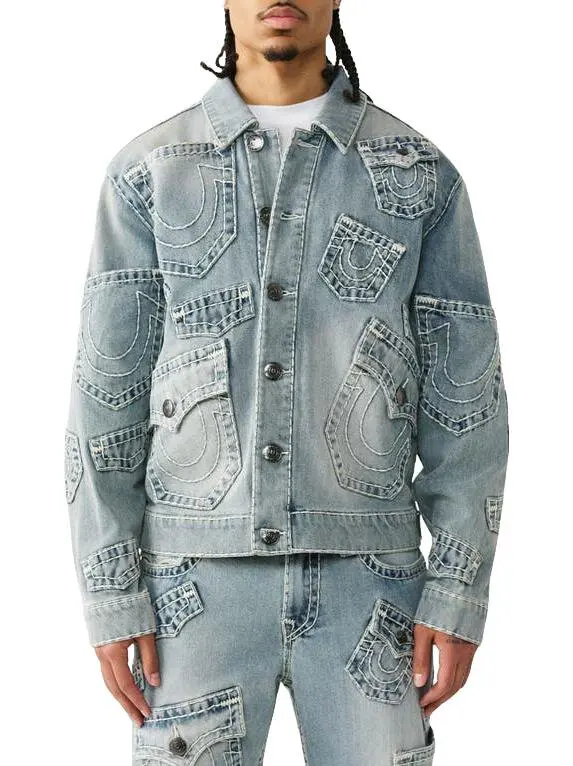 True Religion Super-t Denim Jacket - Grendal Light Wash