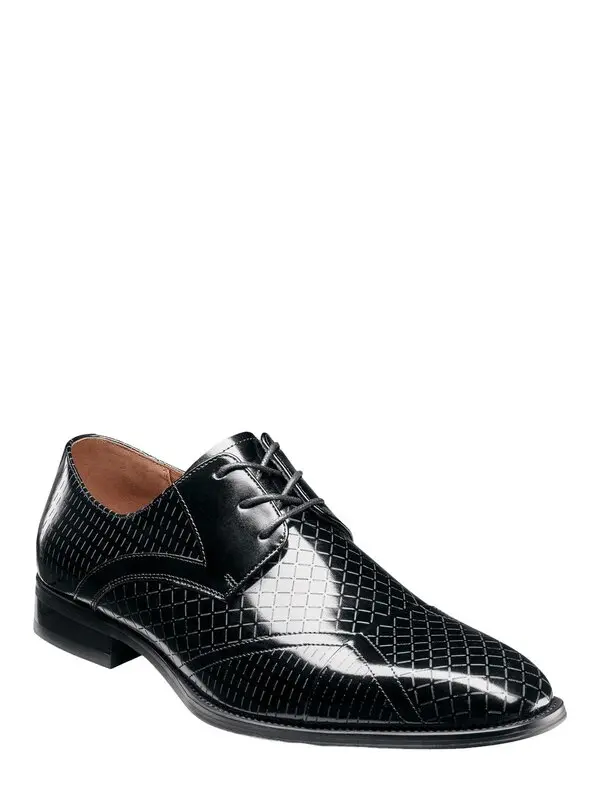 STACY ADAMS Hobson Cap-toe Derby - Black