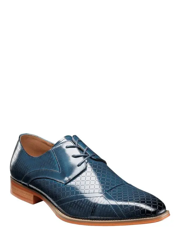 STACY ADAMS Hobson Cap-toe Derby - Blue