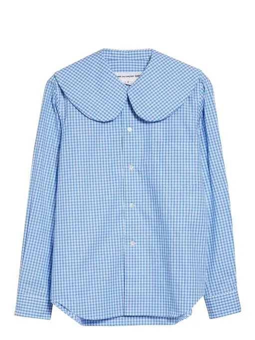 Comme Des Garçons Gingham Cotton Poplin Shirt - Blue/white