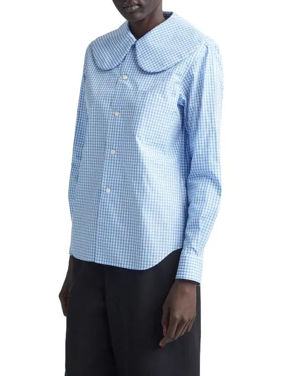 Comme Des Garçons Gingham Cotton Poplin Shirt - Blue/white
