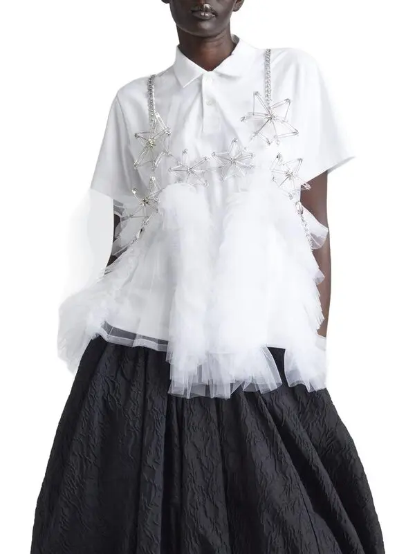 Noir Kei Ninomiya Safety Pin Chain Harness - Silver