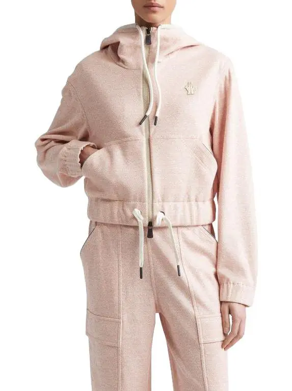 Moncler Zip-up Hoodie - Strawberry Pink