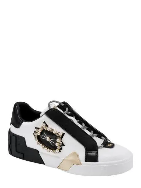 Karl Lagerfeld Paris Madisyn Slip-on Sneaker - Bright White/black