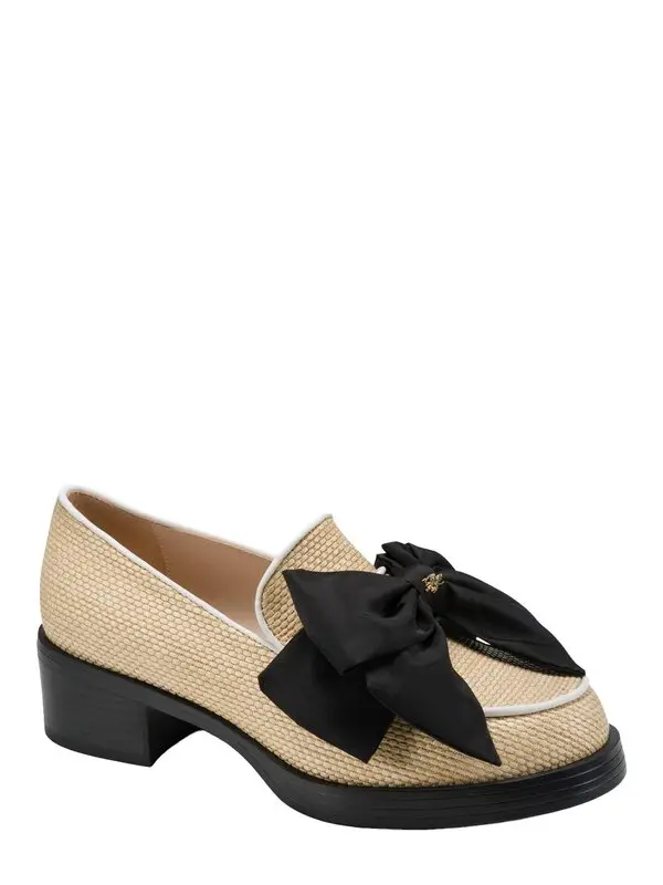 Karl Lagerfeld Paris Camilia Bow Loafer - Natural/bright White