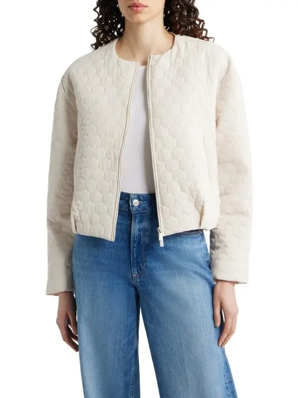 ILSE JACOBSEN Honeycomb Quilted Bomber Jacket - Kit
