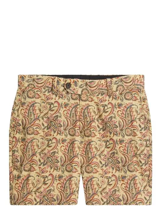 Brooks Brothers Floral Flat-front Cotton Shorts - Paisley