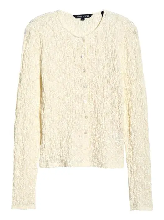 Veronica Beard Gillingham Lace Cardigan - Dove