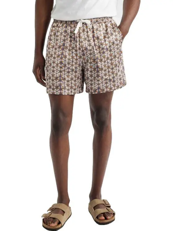 RIZORT Fiz Printed Drawstring Shorts - Blue