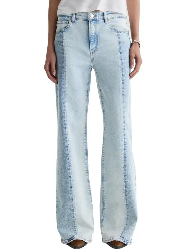 Ag Saige Paneled Wide Leg Jeans - Solar Flare