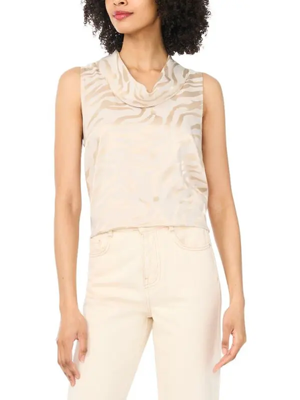 Vince Camuto Sleeveless Cowl Neck Top - Birch