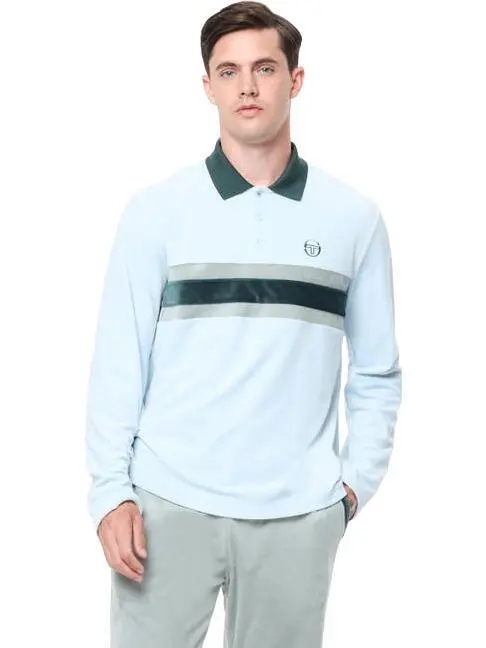 SERGIO TACCHINI Banda Velour Polo - Baby Blue