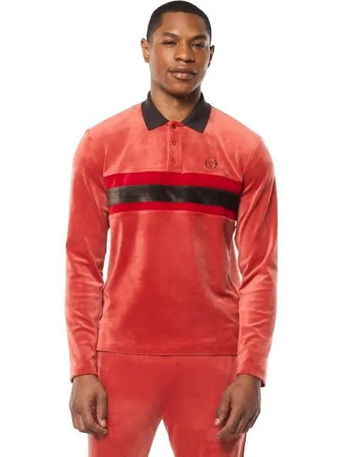 SERGIO TACCHINI Banda Velour Polo - Hot Sauce