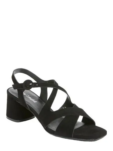 Jeffrey Campbell Rayet Strappy Block Heel Sandal - Black Suede