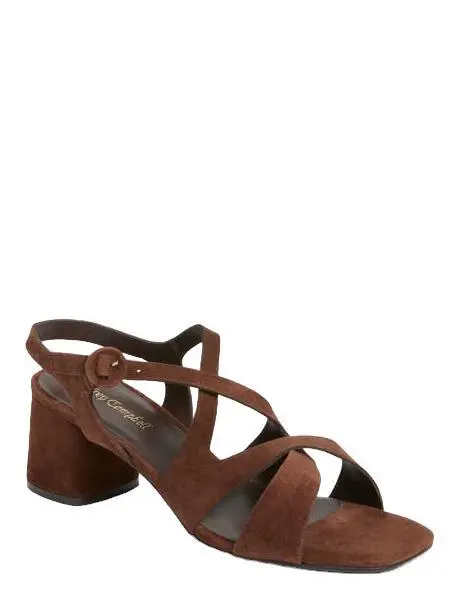 Jeffrey Campbell Rayet Strappy Block Heel Sandal - Brown Suede