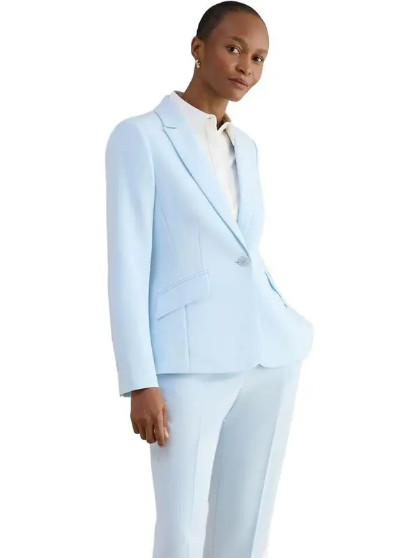 HOBBS LONDON Keighley Single-button Tailored Blazer - Pale Blue