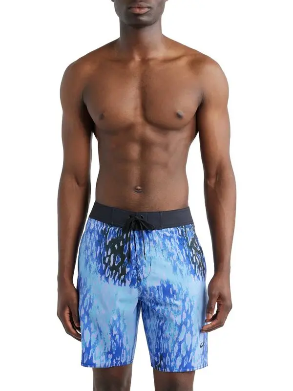 SANTO STUDIO Cole Houshmand Pro Board Shorts - Cheetah Blue